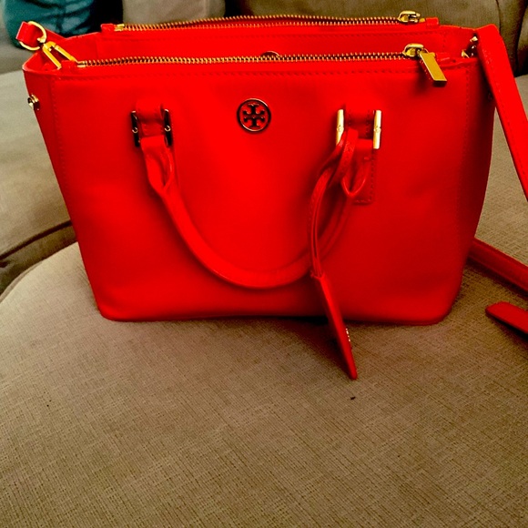 Tory Burch | Bags | Tory Burch Red Satchel | Poshmark